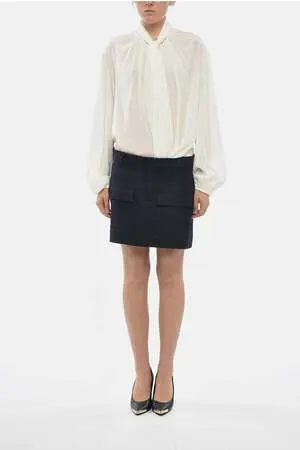P.a.r.o.s.h Houndstooth Double-pocket Miniskirt