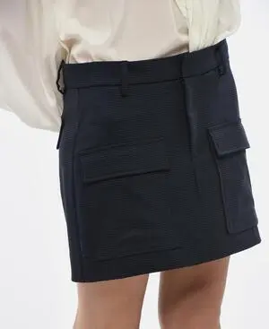 P.a.r.o.s.h Houndstooth Double-pocket Miniskirt
