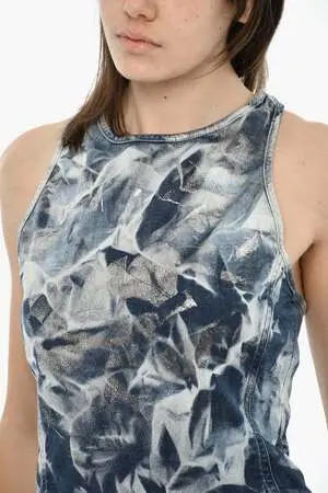 DIESEL® Metallic-effect Logo-plaque Tank Top
