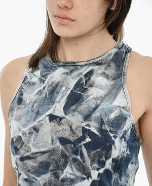 DIESEL® Metallic-effect Logo-plaque Tank Top