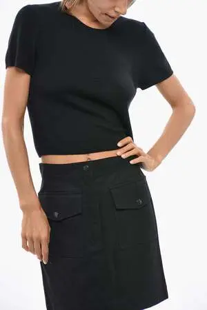 Eterne Ribbed Crewneck T-shirt - Black