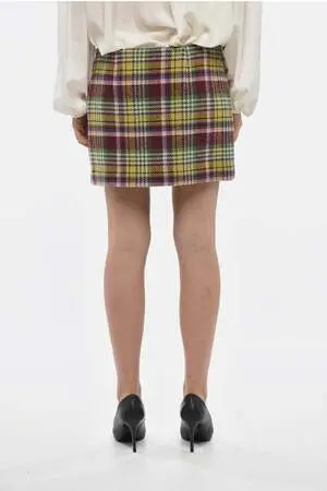 P.a.r.o.s.h District Checked Miniskirt