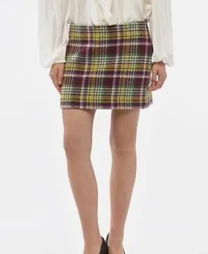 P.a.r.o.s.h District Checked Miniskirt