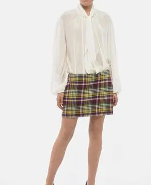 P.a.r.o.s.h District Checked Miniskirt