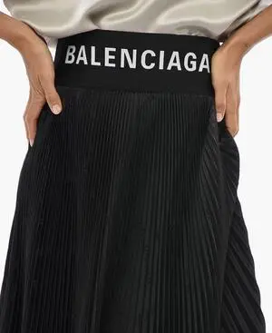 Balenciaga Plissé Midi Circle Skirt