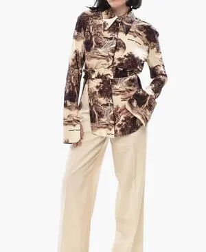 Off-White Curtain Pattern-print Shirt