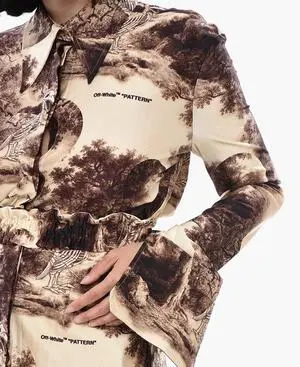 Off-White Curtain Pattern-print Shirt
