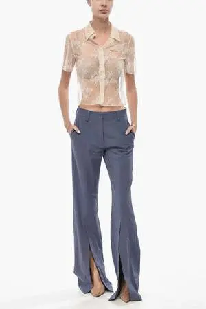 Off-White Slit-detail Flared Trousers