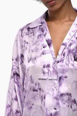 Off-White Floral-print Satin Shirt