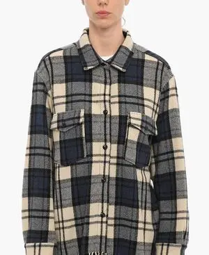 Woolrich Fringed Checked Overshirt