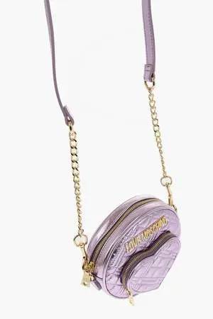 Moschino Round Shoulder Bag With Heart-shaped Pocket