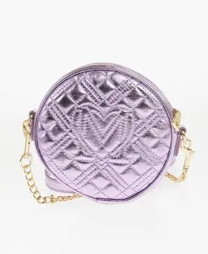 Moschino Round Shoulder Bag With Heart-shaped Pocket