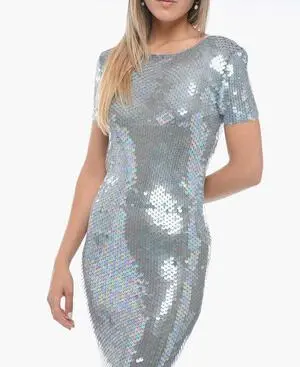 MAISON MARGIELA Sequin Short-sleeve Dress