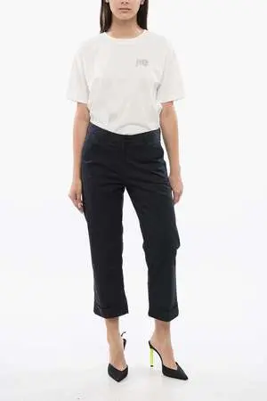 Woolrich Cuffed-hem Cropped Trousers - Blue
