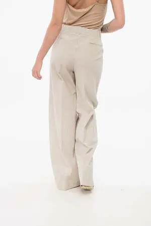QL2 QUELLEDUE Striped Wide-leg Trousers