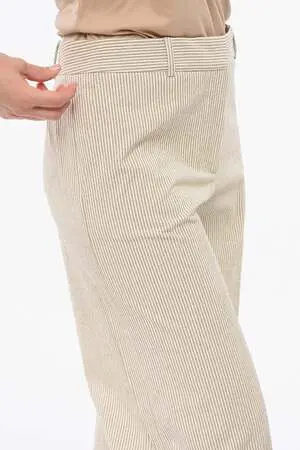 QL2 QUELLEDUE Striped Wide-leg Trousers