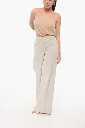 QL2 QUELLEDUE Striped Wide-leg Trousers