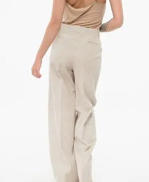 QL2 QUELLEDUE Striped Wide-leg Trousers