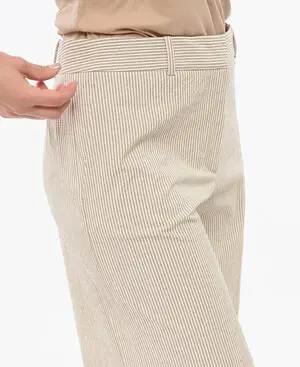 QL2 QUELLEDUE Striped Wide-leg Trousers