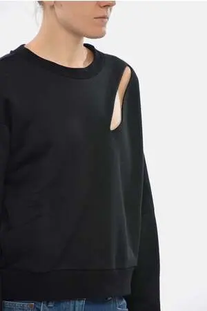 Alexander McQueen Crewneck Sweatshirt With Cut-out Detail