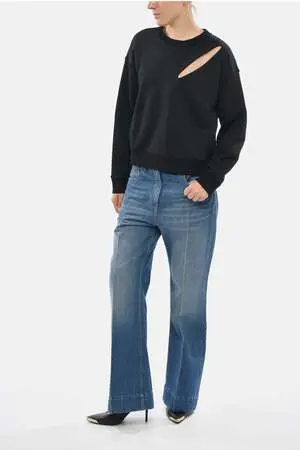 Alexander McQueen Crewneck Sweatshirt With Cut-out Detail