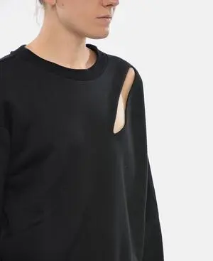 Alexander McQueen Crewneck Sweatshirt With Cut-out Detail