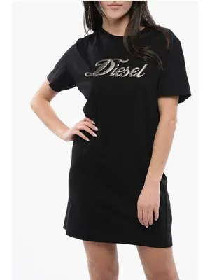 DIESEL® D-egor Embossed Logo T-shirt Dress