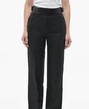 FERRAGAMO High-rise Flat-front Pants