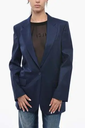 Stella McCartney Single-breasted Wool Jacket - Blue