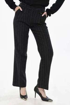 THE GARMENT Pinstripe Trousers - Gray