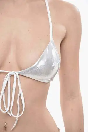 Dsquared2 Metallic Halterneck Bikini Top