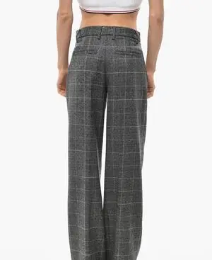 True Royal Nadya District Check Trousers