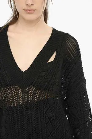 RAMAEL Maxi V-neck Top