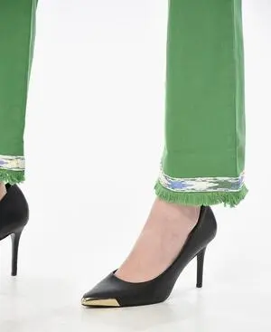 True Royal Ross Embroidered-hem Chino Pants