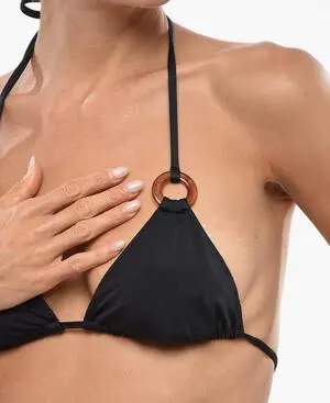 Dsquared2 Triangle Bikini Top With Logo Rings