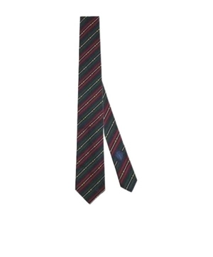 Gucci Horsebit Interlocking G Silk Tie - Multicolor