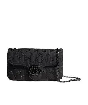 Gucci Jetset Gg Marmont Crystal Small Shoulder Bag