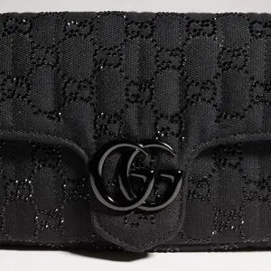 Gucci Jetset Gg Marmont Crystal Small Shoulder Bag
