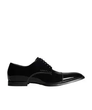 Gucci Lace-up Shoes With Embossed Logo - Black
