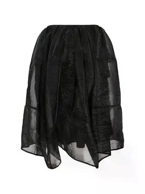 Cecilie Bahnsen Sheer-panelled Drawstring Midi Skirt