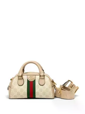 Gucci 2016-2026 Mini Gg Supreme Web Ophidia Satchel - Neutrals