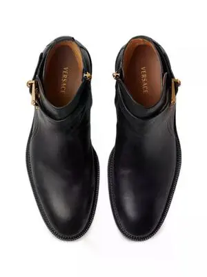 Versace Primo Leather Ankle Boots