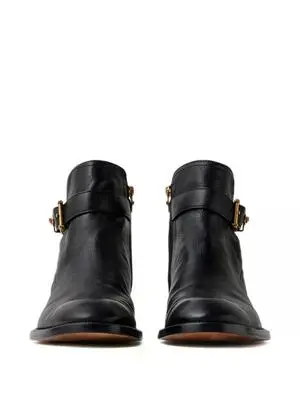 Versace Primo Leather Ankle Boots