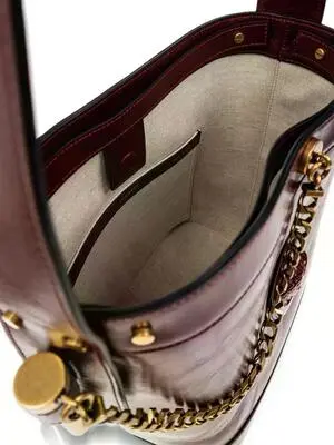 Versace Pivot Small Leather Bucket Bag