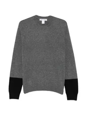 Comme Des Garçons Colour-block Sweater - Grey
