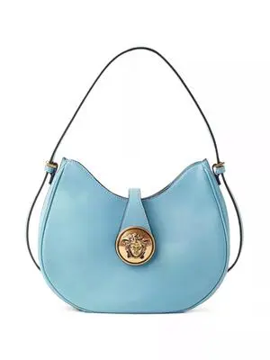 Versace Emblème Nappa Shoulder Bag - Blue