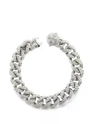 Emanuele Bicocchi Engraved Curb-link Chain Bracelet - Silver