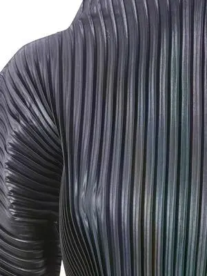 Issey Miyake Pleated Mock-neck Top