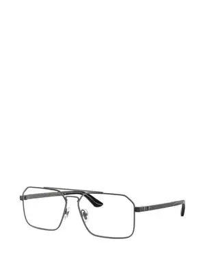 Versace Greca Geometric-frame Glasses - Grey
