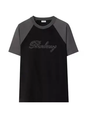 Burberry Logo-embroidered T-shirt - Black